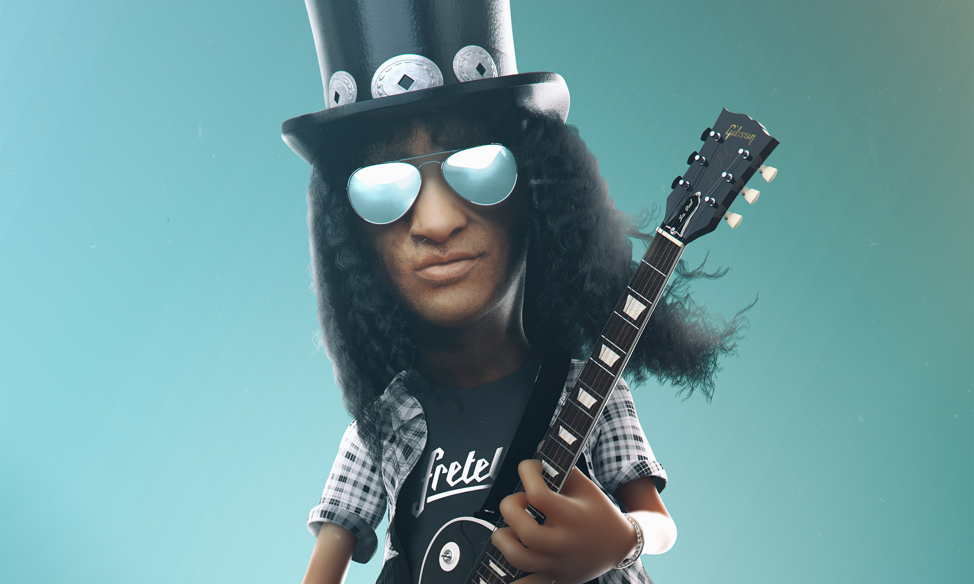 Saul Hudson aka Slash Illustration - by MULTI AWESOME STUDIO